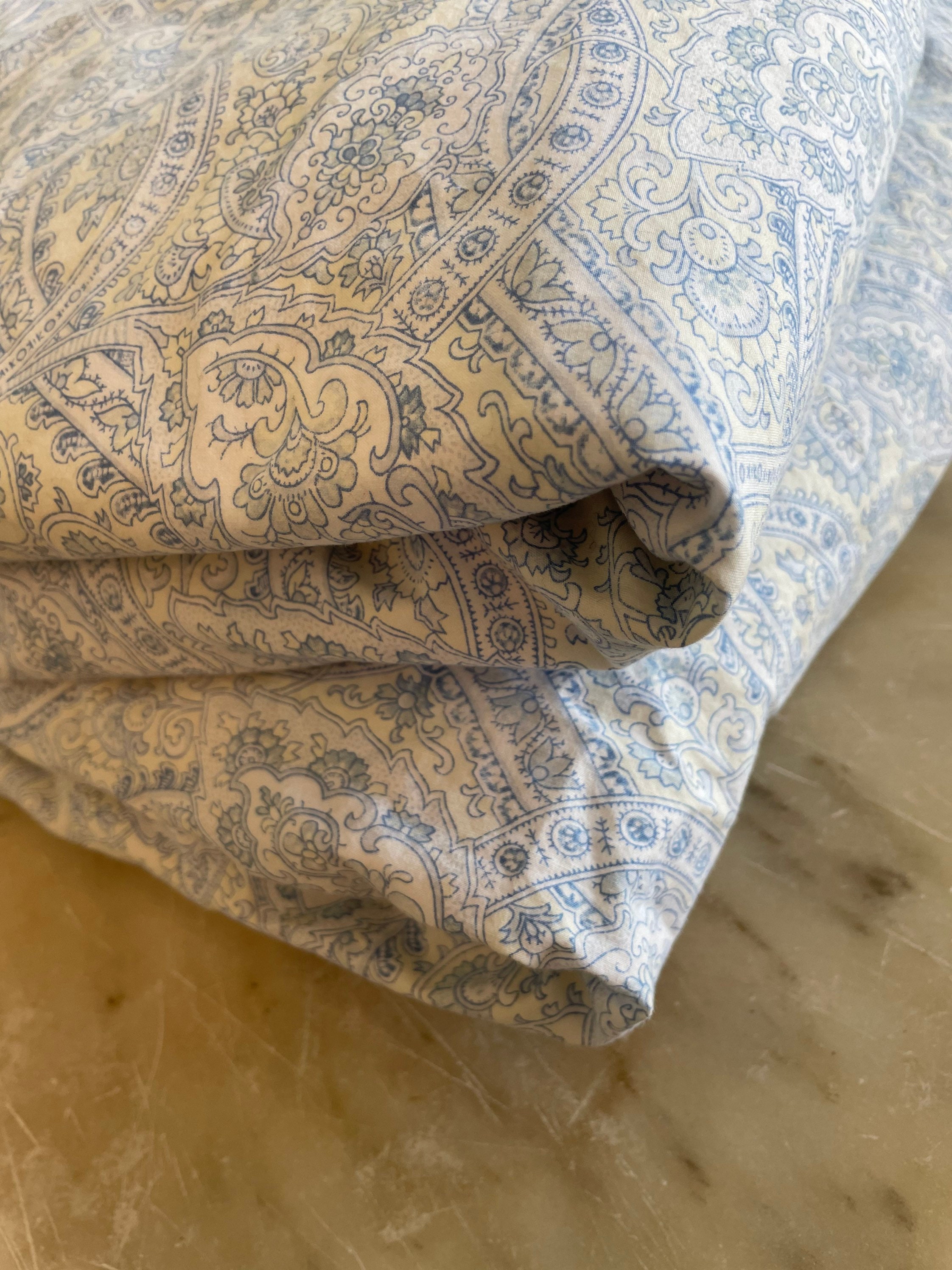 Vintage Ralph Lauren Paisley Double Sheet Set, Blue Paisley Pattern RL ...