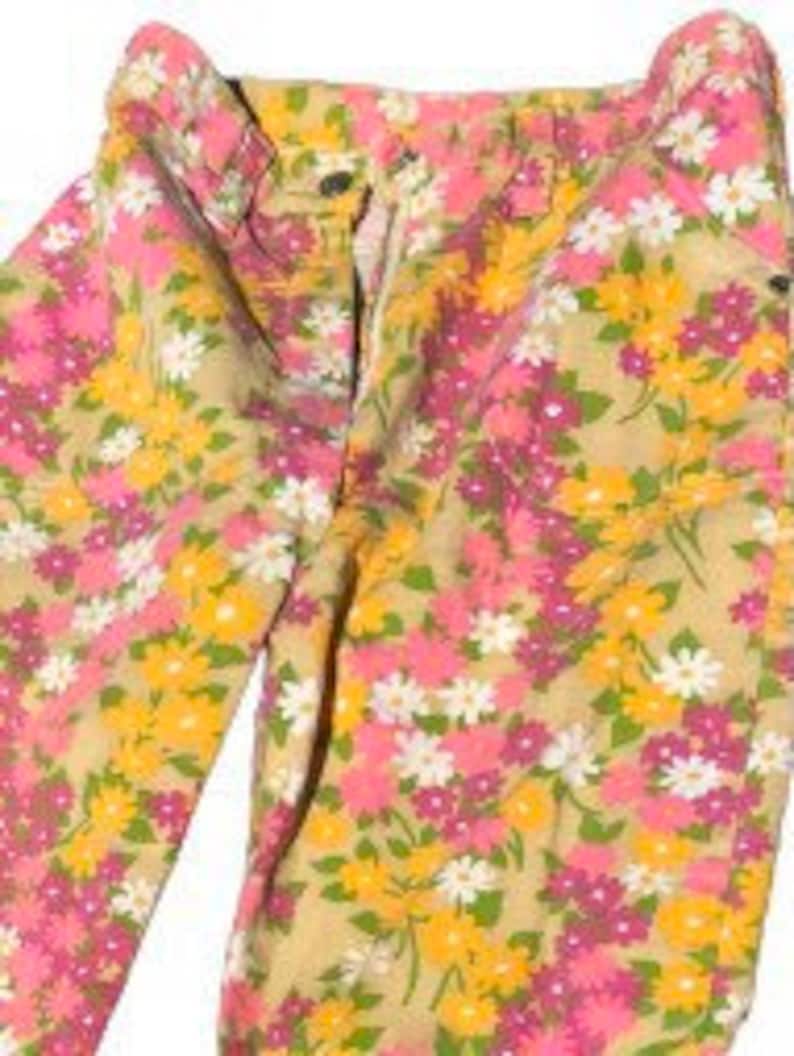 Vintage Bell Bottom Flower Power Jeans Kids 70s Hippie Floral - Etsy