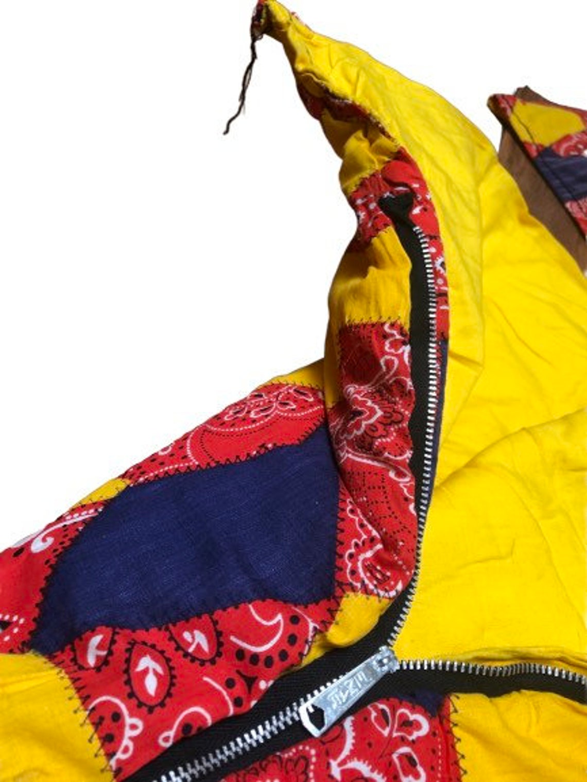 Vintage Patchwork Sleeping Bag, Hippie Zip up Cabin Blanket Camping ...