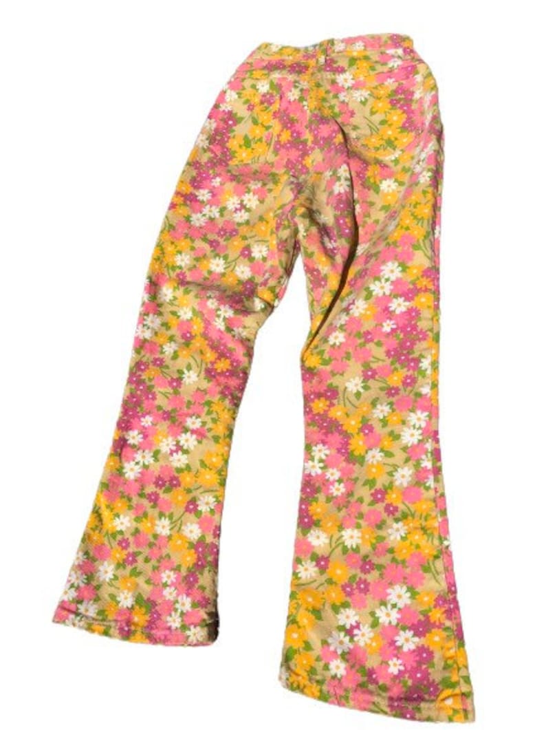 Vintage Bell Bottom Flower Power Jeans Kids 70s Hippie Floral - Etsy
