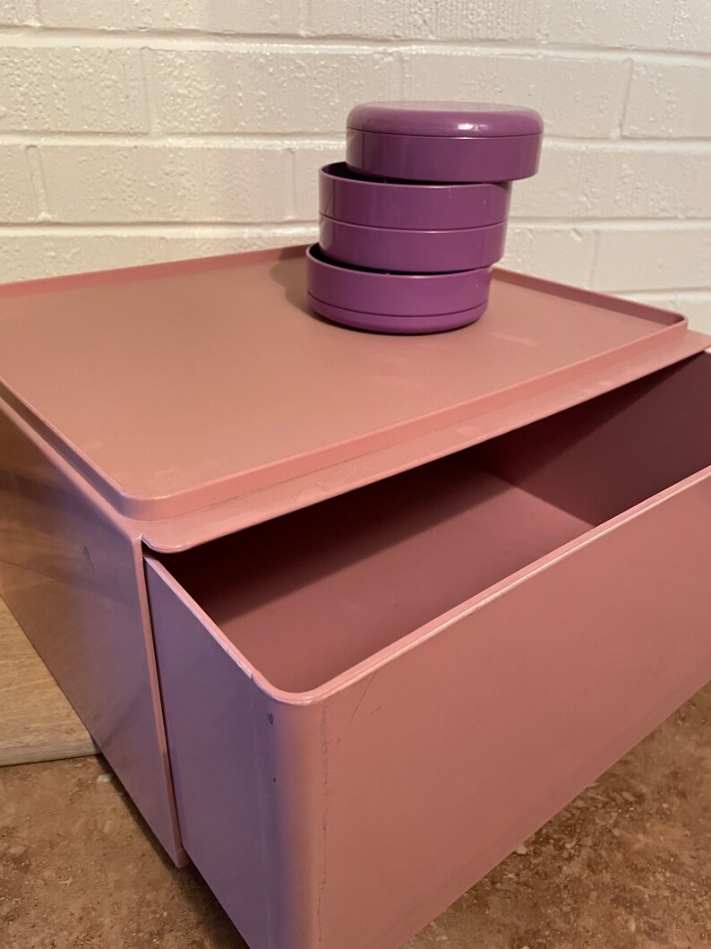 Vintage Plastic Drawer File Box Singular Storage Box Space Age ...