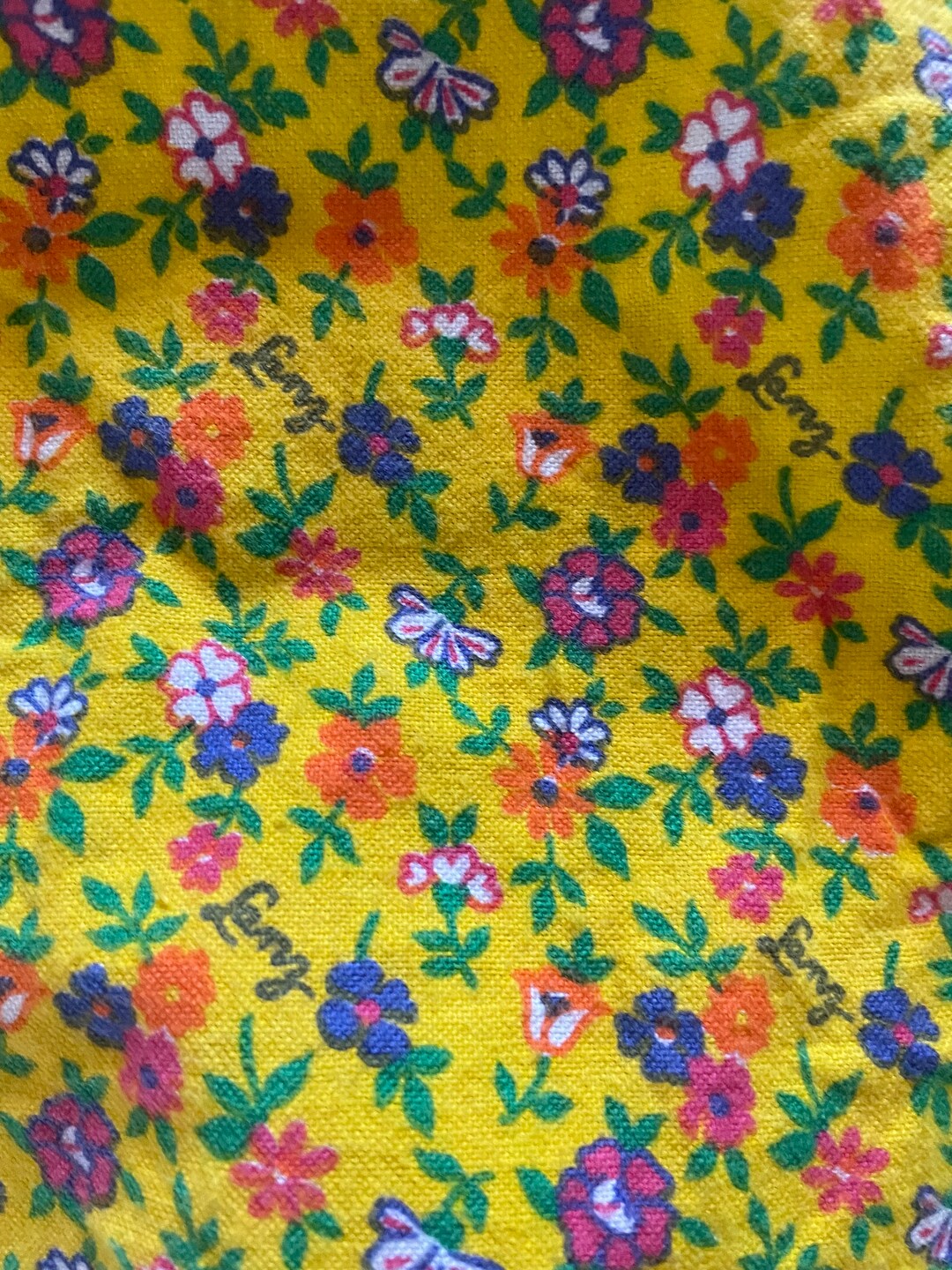 Vintage Lanz Flannel Nightgown Floral Cotton Flannel Yellow Calico ...