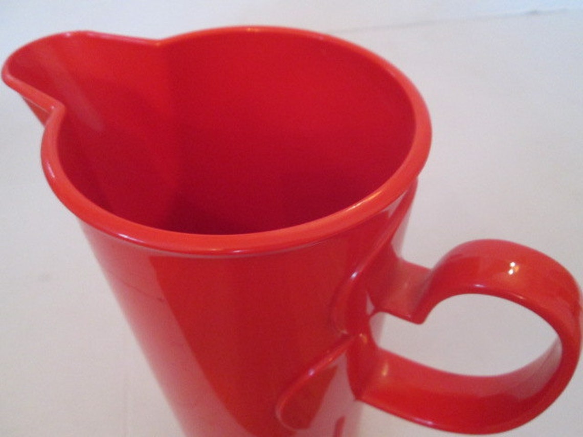 Vintage Dansk Melamine Pitcher Red Picnic Ware Camping Gear Gourmet ...