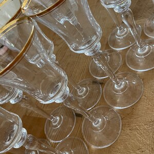 Vintage Mikasa Jamestown Gold Wine Goblets Set of 10 Crystal Gold Replacement Crystal Stemware ...