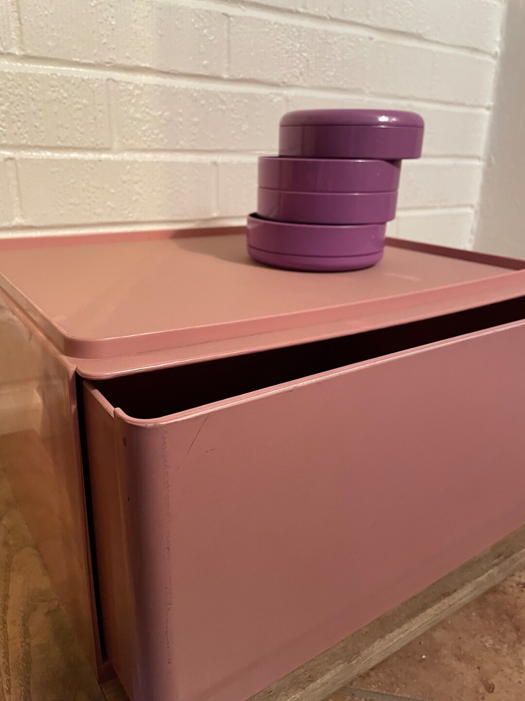 Vintage Plastic Drawer File Box Singular Storage Box Space Age ...