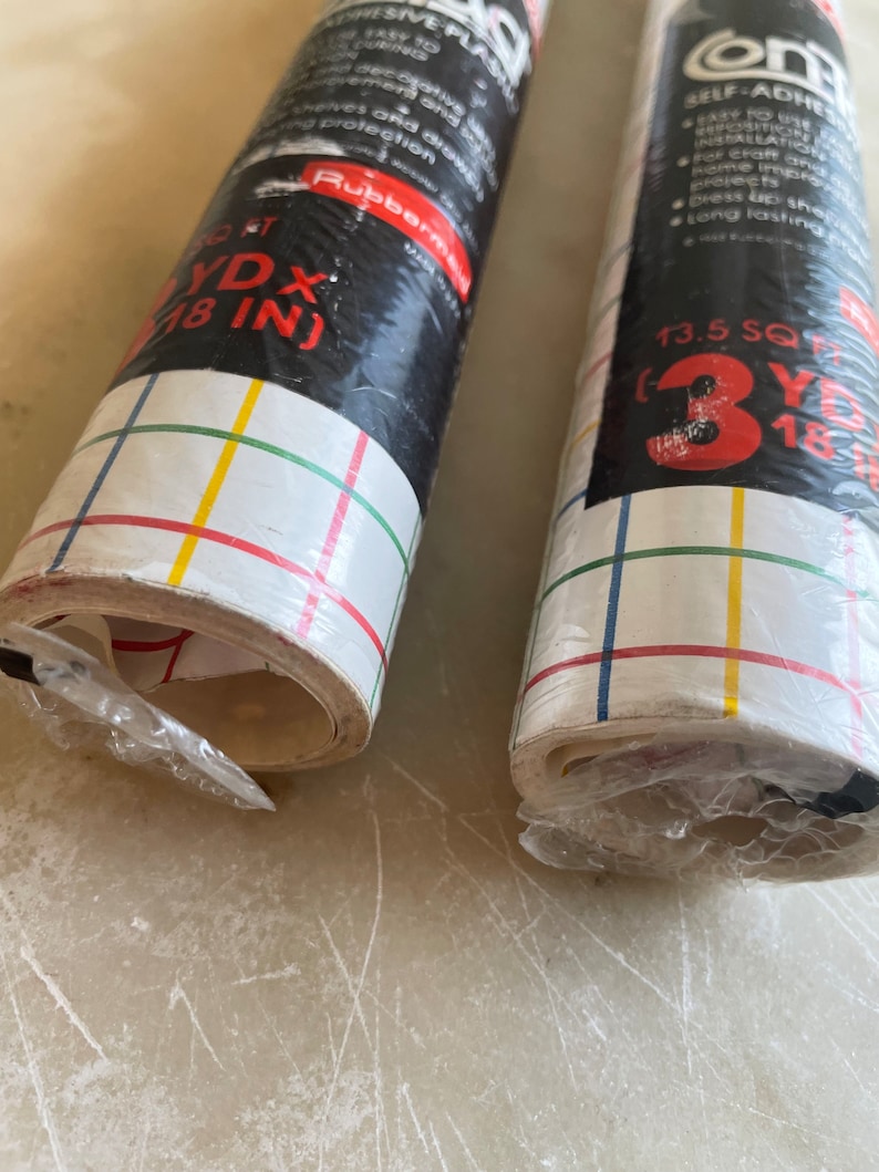 Vintage Candy Strip Plaid Contact Paper Rainbow Graphic Drawer Liner ...