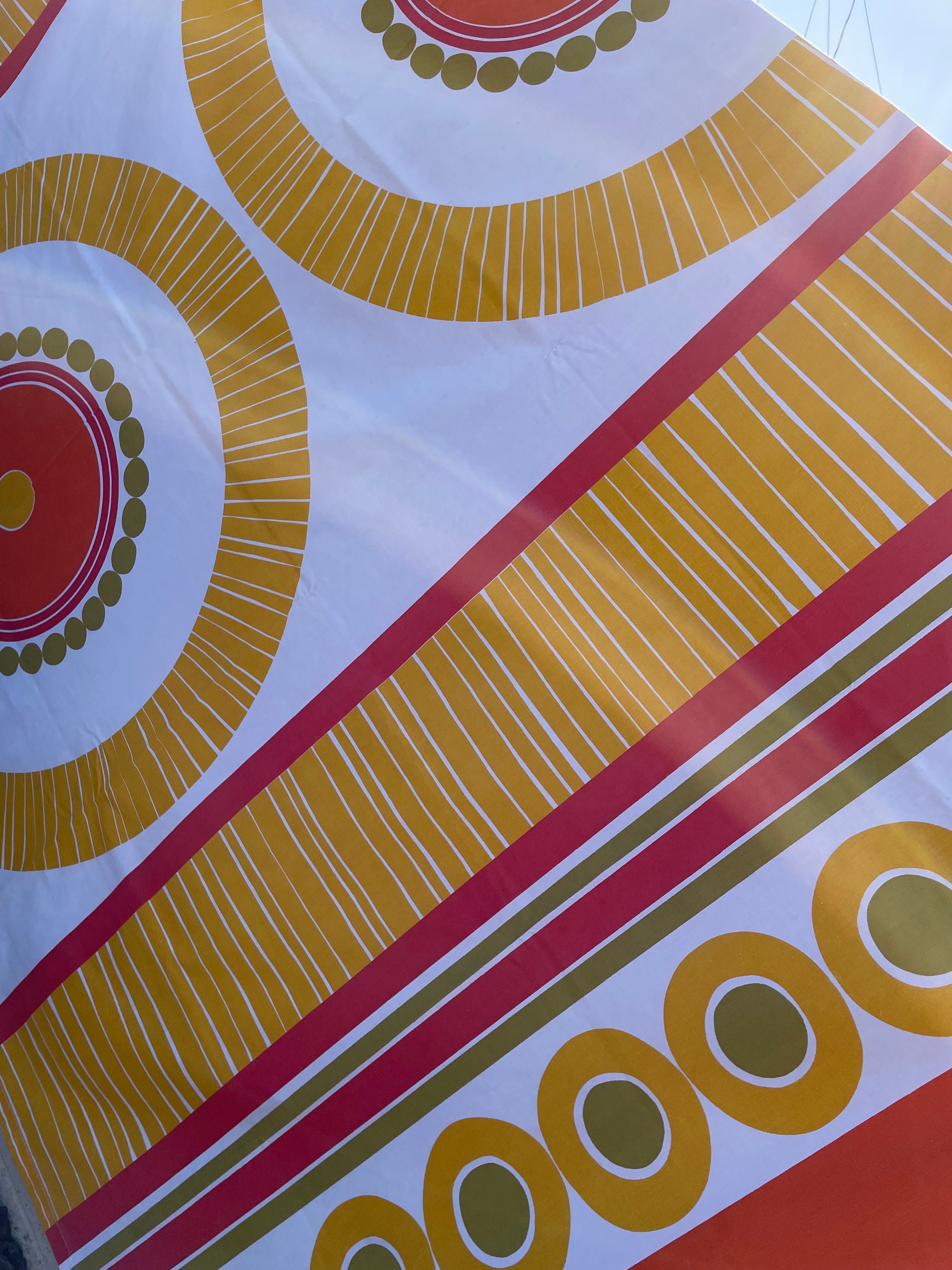 Vintage Scuda Circle Stripe Graphic Sheet Set Bob Van Allen Mod ...