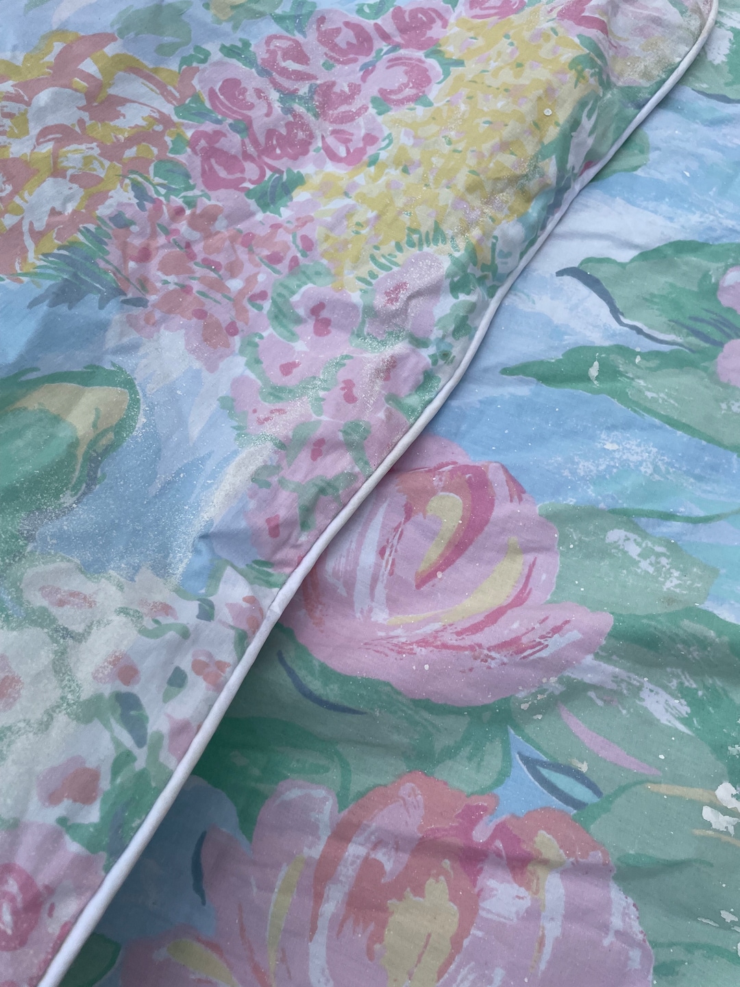 Vintage Martex Monet Duvet Cover Pastel Floral Impressionist Duvet ...