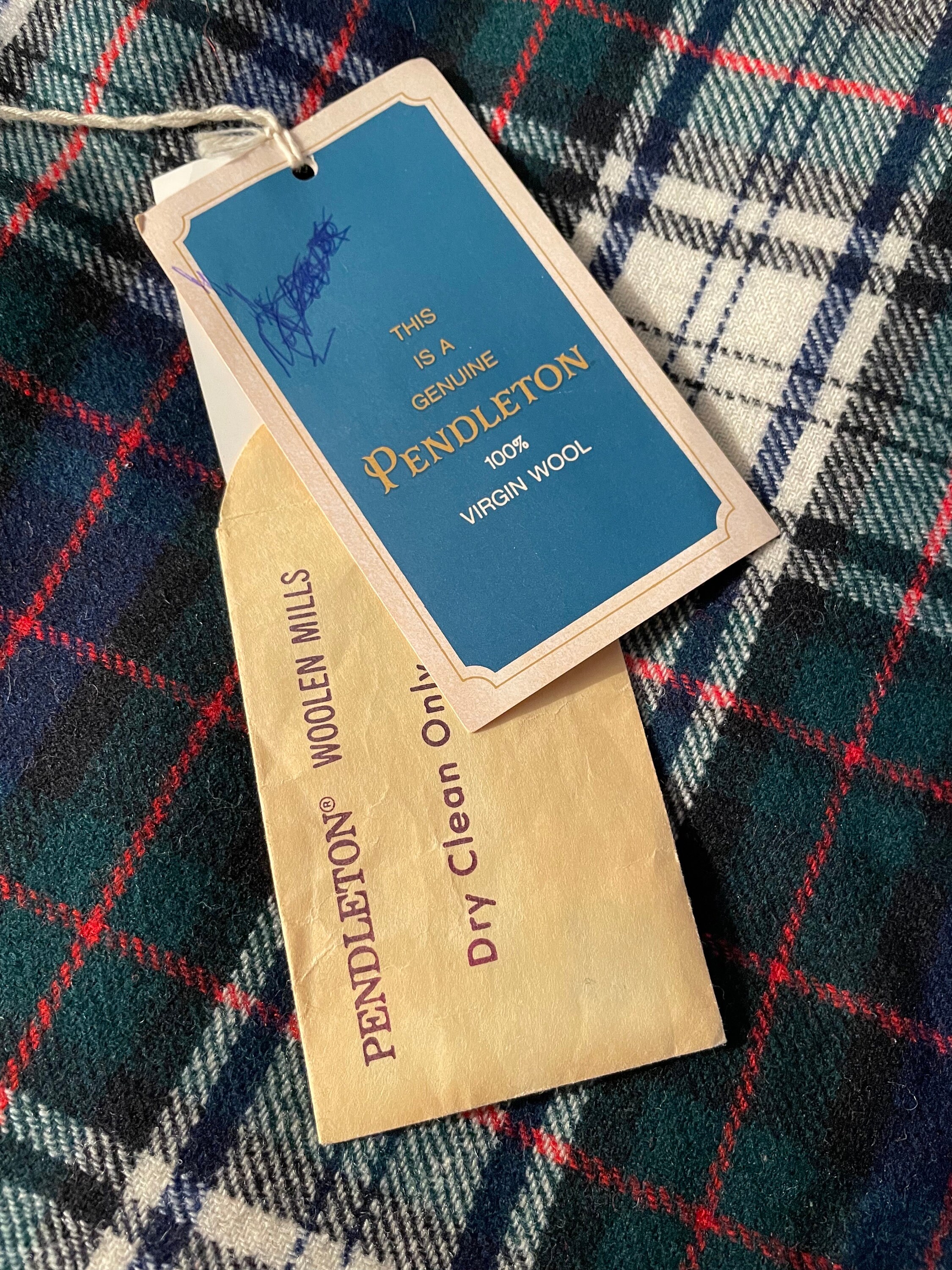 Vintage Pendleton Wool Fabric Tartan Plaid Pendleton Craft Fashion Wool ...