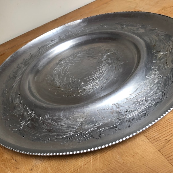 Vintage Metal Tray - Etsy