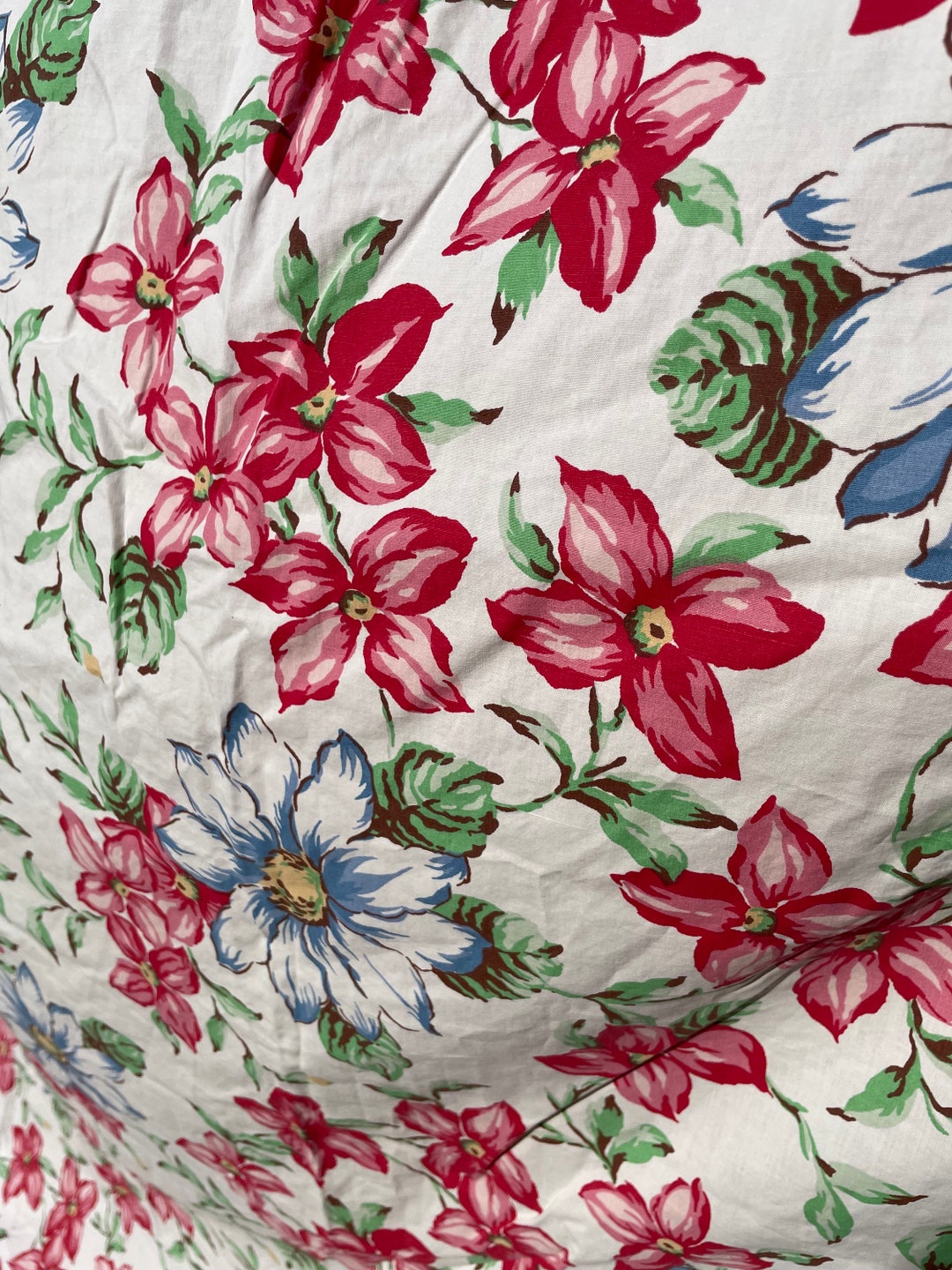 Vintage Ralph Lauren Lindsay Fitted Sheet Floral Botanical Design ...