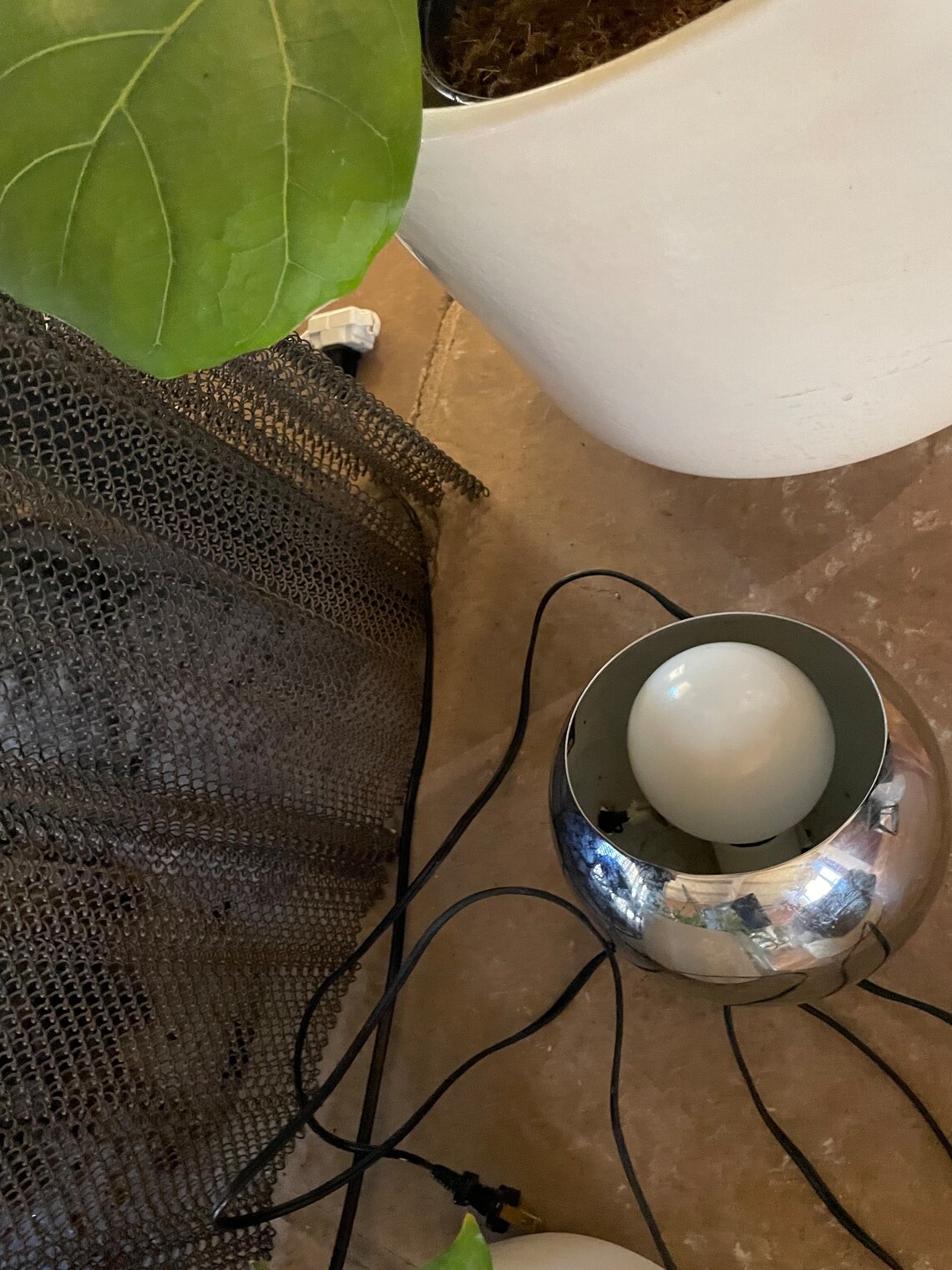 Vintage Chrome Eyeball Spotlight, Mod Space Age Atomic Eyeball Orb ...