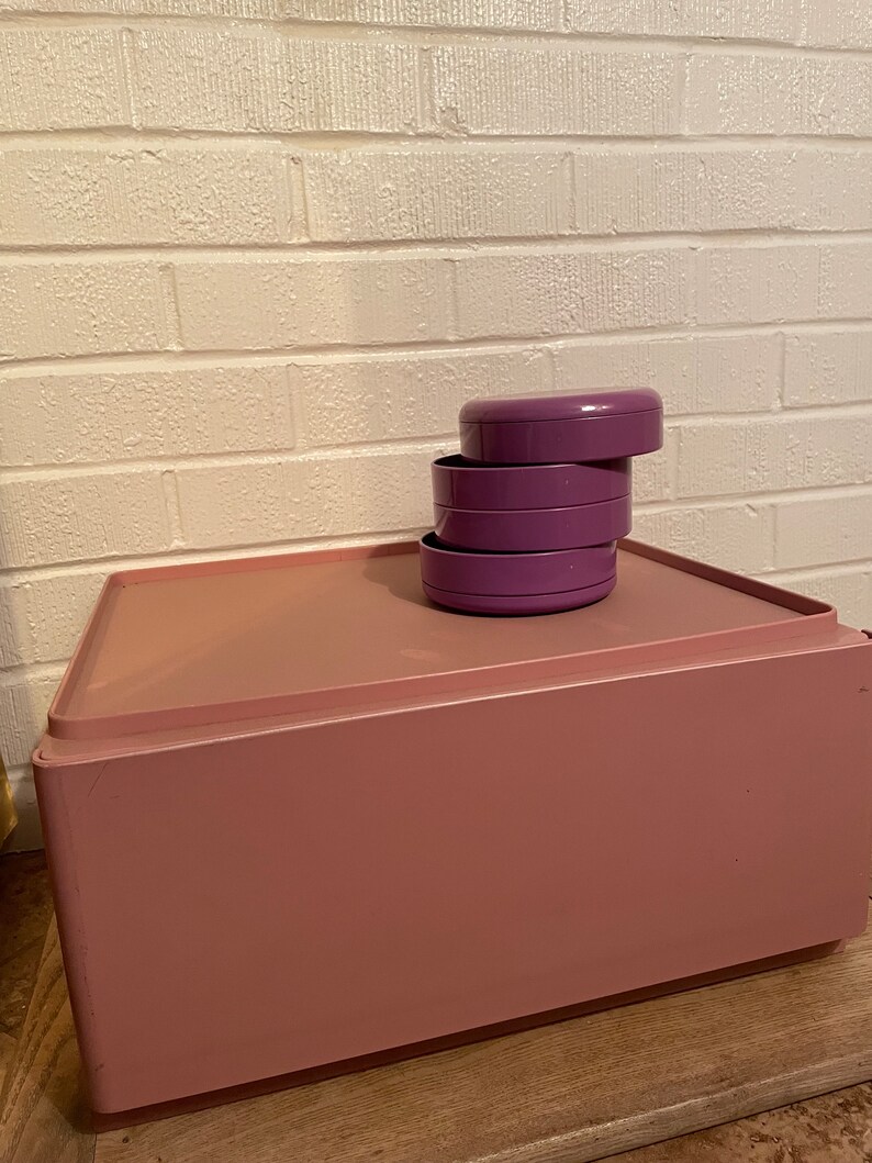 Vintage Plastic Drawer File Box Singular Storage Box Space Age ...