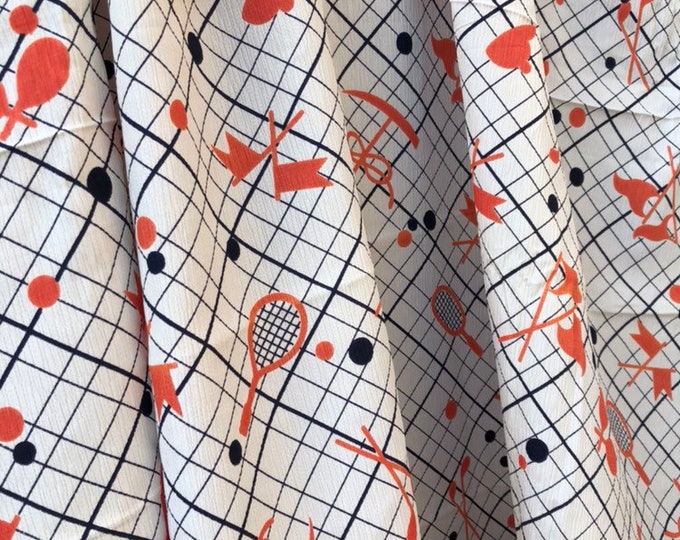 Rad Retro Tennis Fabric 80s Tennis Lesson by Andrea Lauren Retro Summer ...