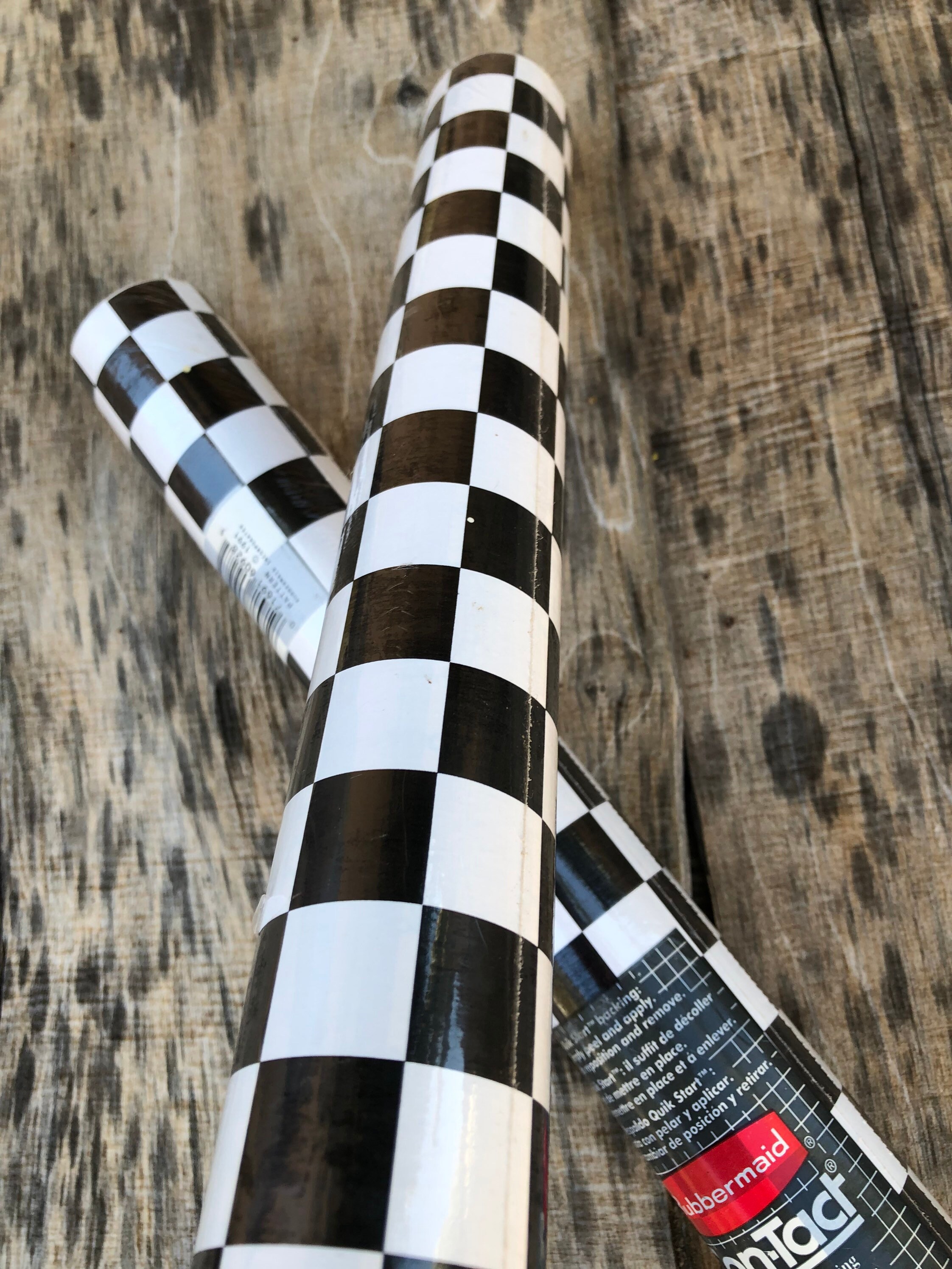 Vintage Checkerboard Contact Paper 90s Black White Check Graphic Drawer ...