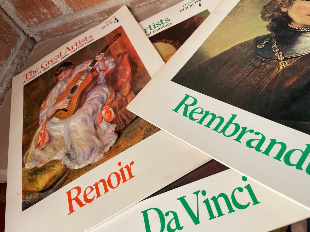 Vintage Davinci Rembrandt Renoir Artist Books the Great Artists ...