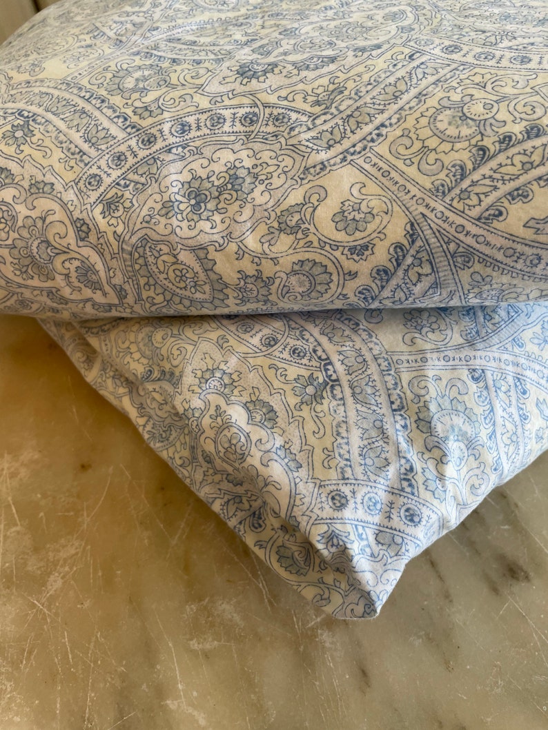 Vintage Ralph Lauren Paisley Double Sheet Set Blue Paisley Pattern RL ...