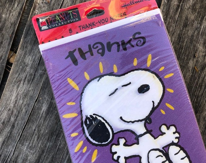 Vintage Snoopy Thank You Notes 80s Peanuts Snoopy Collectible Notecards ...