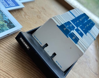 RESERVED Vintage Rolodex Mod 70s File Storage Rolodex Card Stock A to Z ...