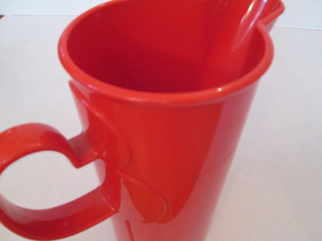 Vintage Dansk Melamine Pitcher Red Picnic Ware Camping Gear Gourmet ...