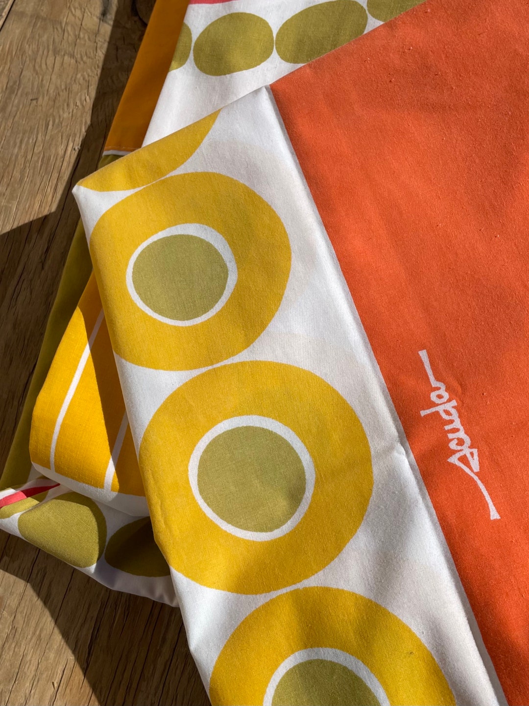 Vintage Scuda Circle Stripe Graphic Sheet Set Bob Van Allen Mod ...