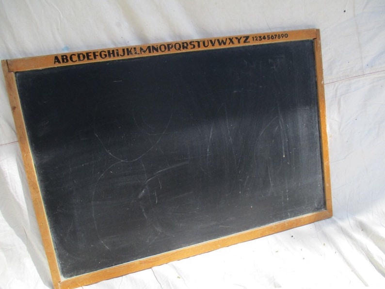 Vintage Mickey Mouse Chalk Board Kid's Room Double Sided School Room ...