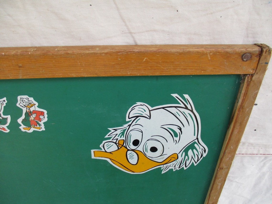 Vintage Mickey Mouse Chalk Board Kid's Room Double Sided School Room ...