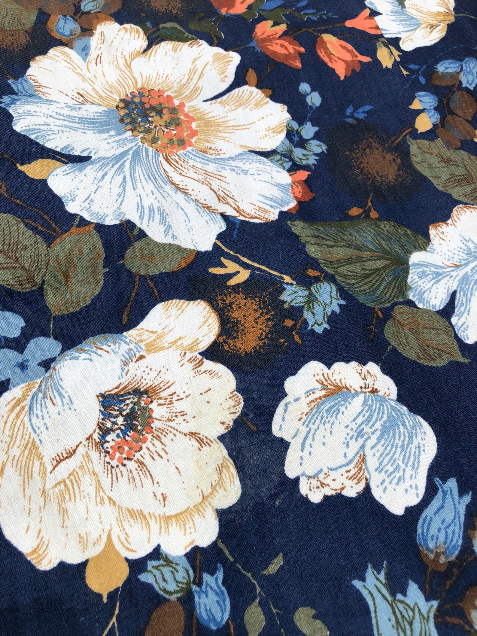 Vintage Flower Power Fabric 80s Upholstery Fabric Mod Floral - Etsy