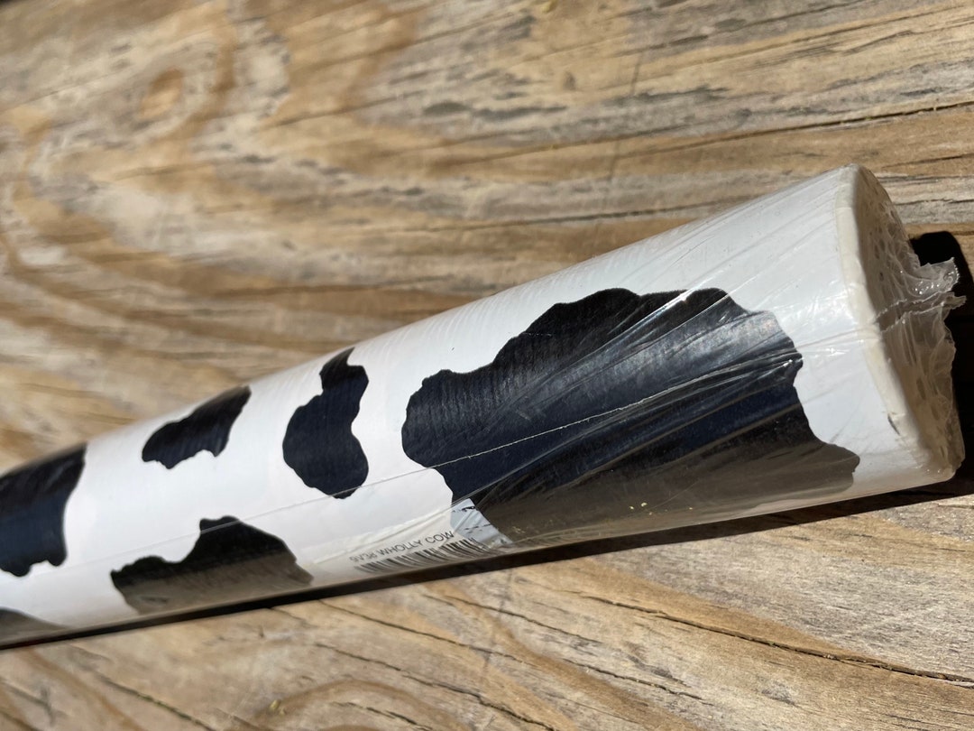 Vintage Cow Print Contact Paper, 90s Black White Wholly Cow Pattern ...