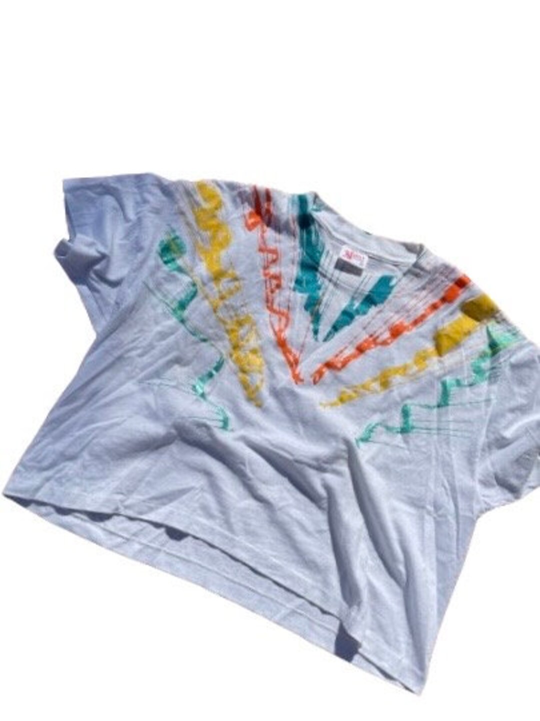 Vintage Splatter Paint Crop Top 80s Retro Splatter Paint Metallic ...