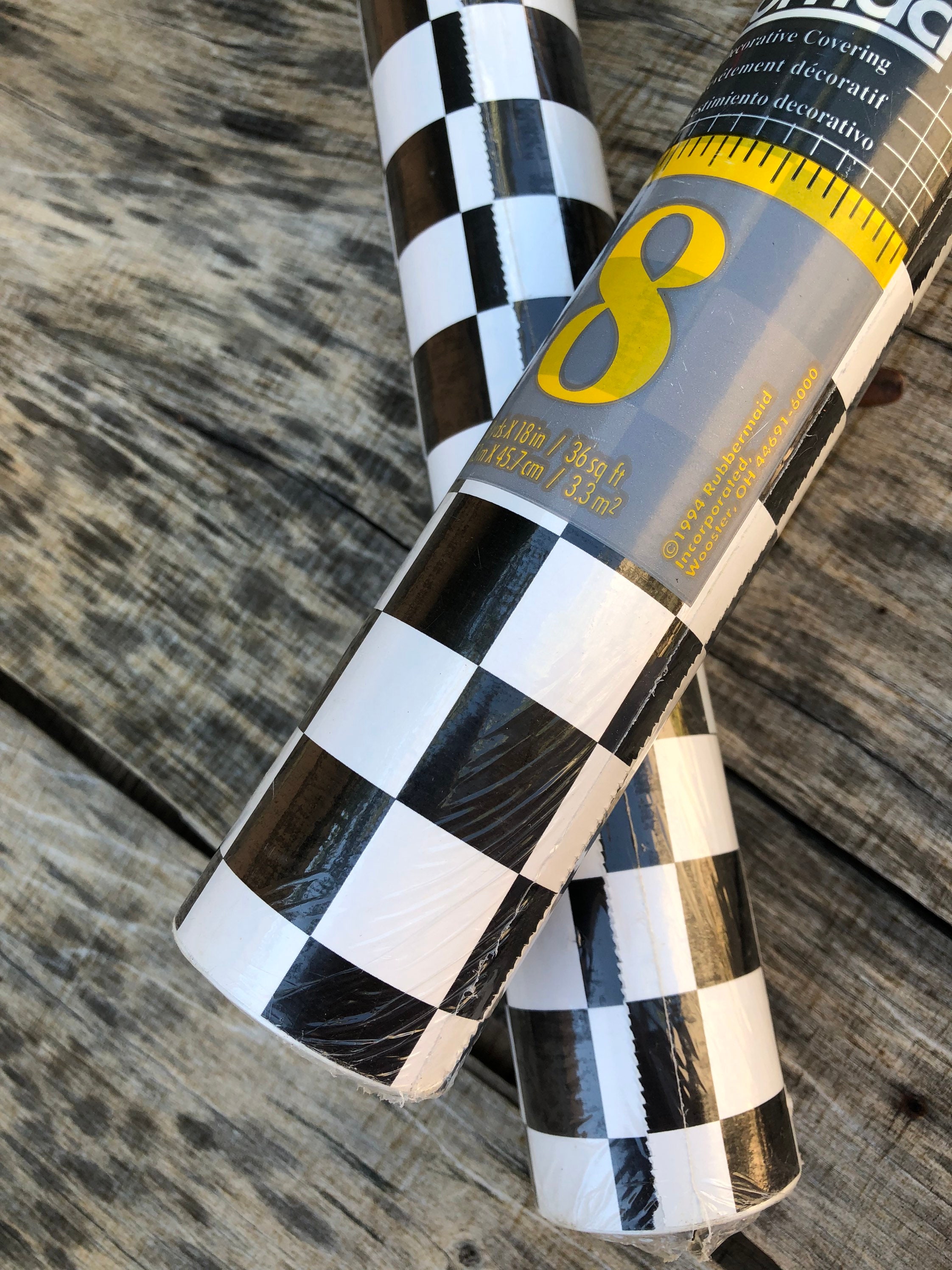 Vintage Checkerboard Contact Paper 90s Black White Check - Etsy