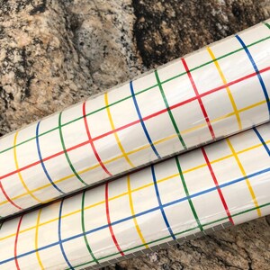 Vintage Candy Strip Plaid Contact Paper Rainbow Graphic Drawer Liner ...