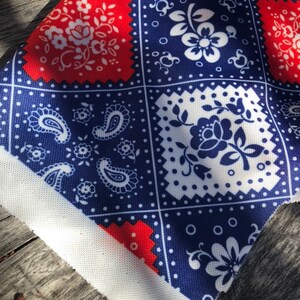 Vintage Patchwork Fabric 70s Bandana Bandana Fabric Patchwork - Etsy