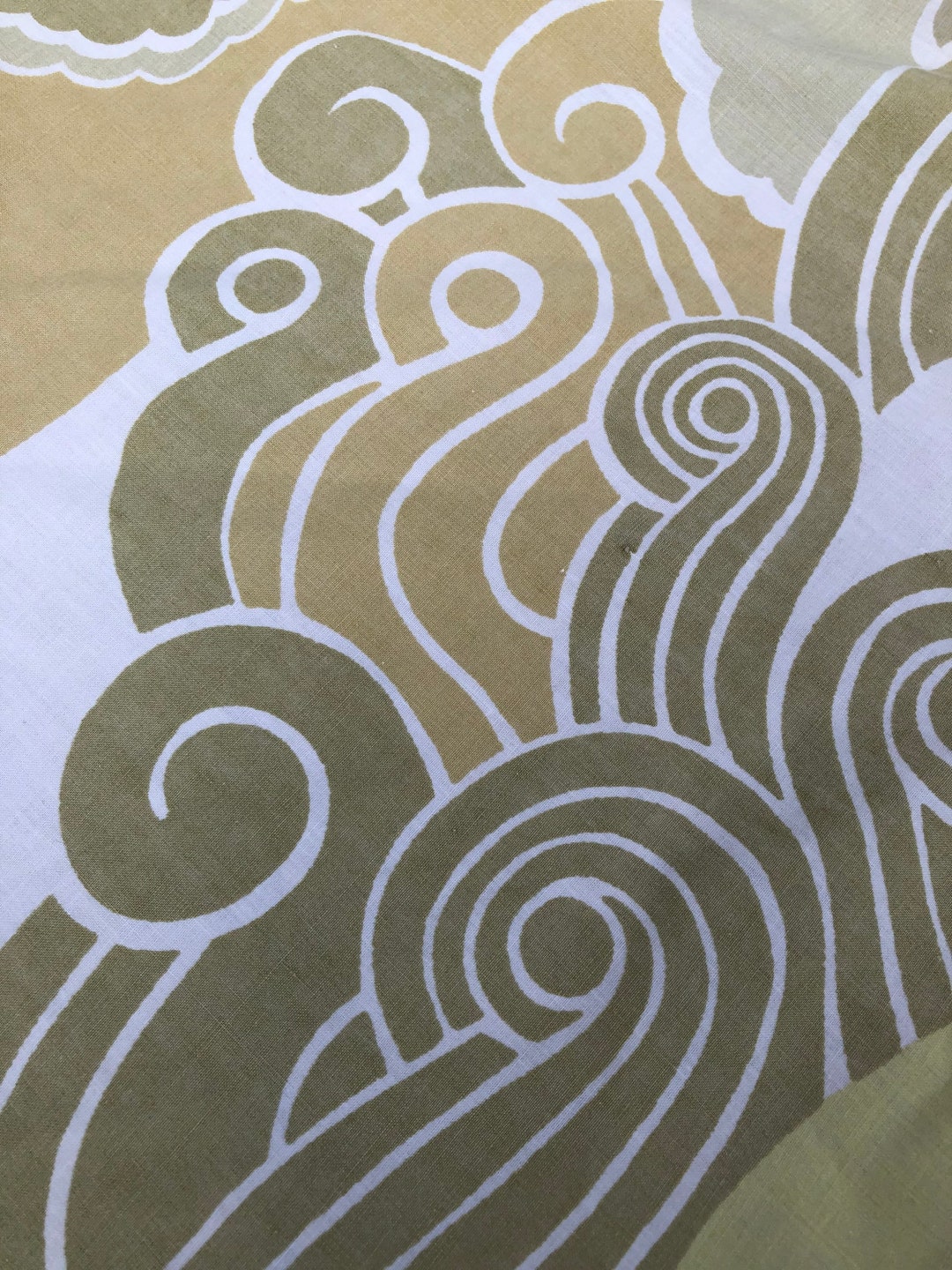 Vintage Mod Peter Max Pucci STYLE Sheet Graphic Flower Power Swirly ...