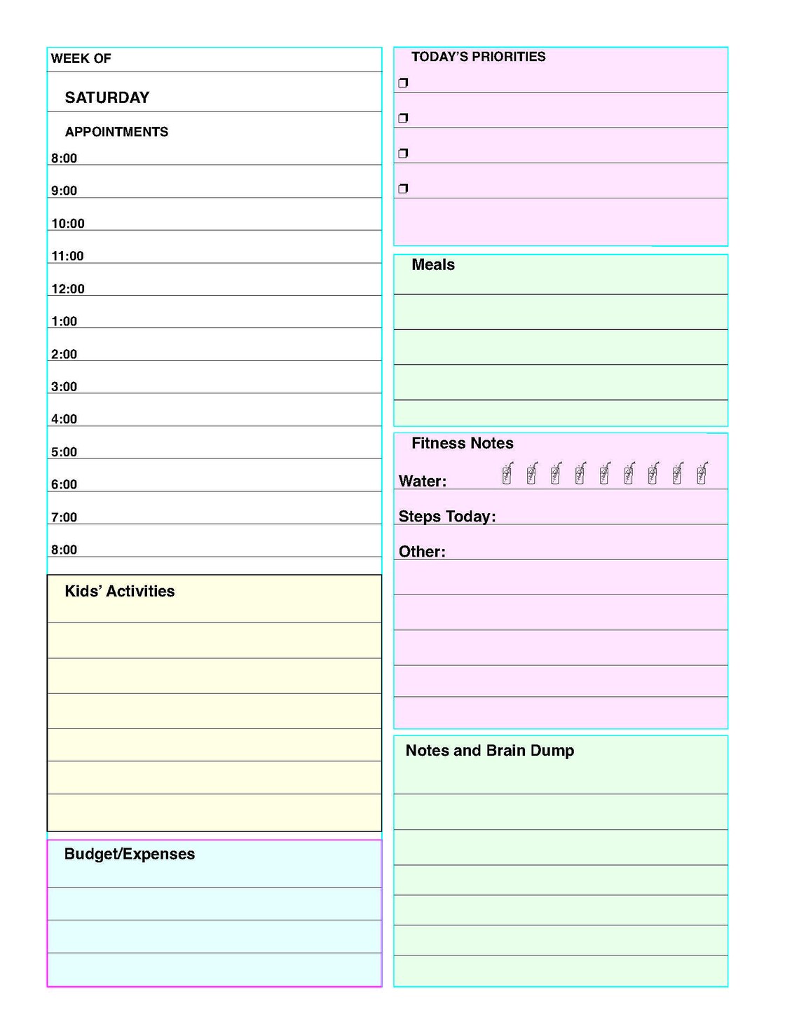 Busy Mom Planner 2-page per Day Weekly Monthly Planner Undated - Etsy