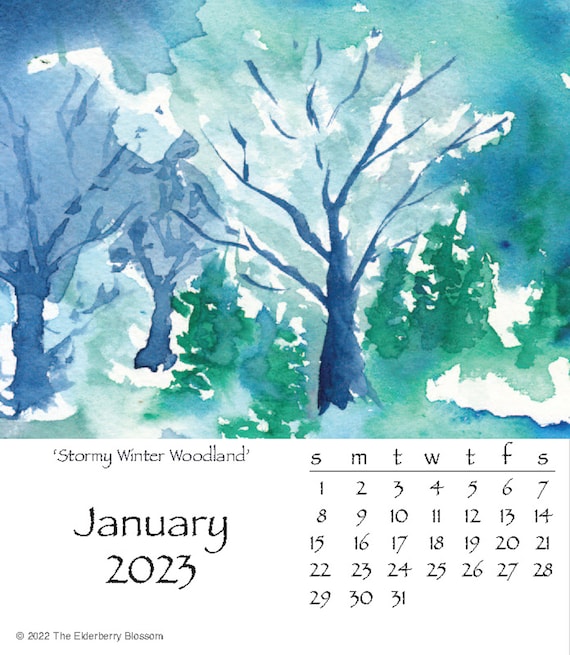 Printable 2023 Desktop Calendar Art Paintings Calendar Desk - Etsy ...