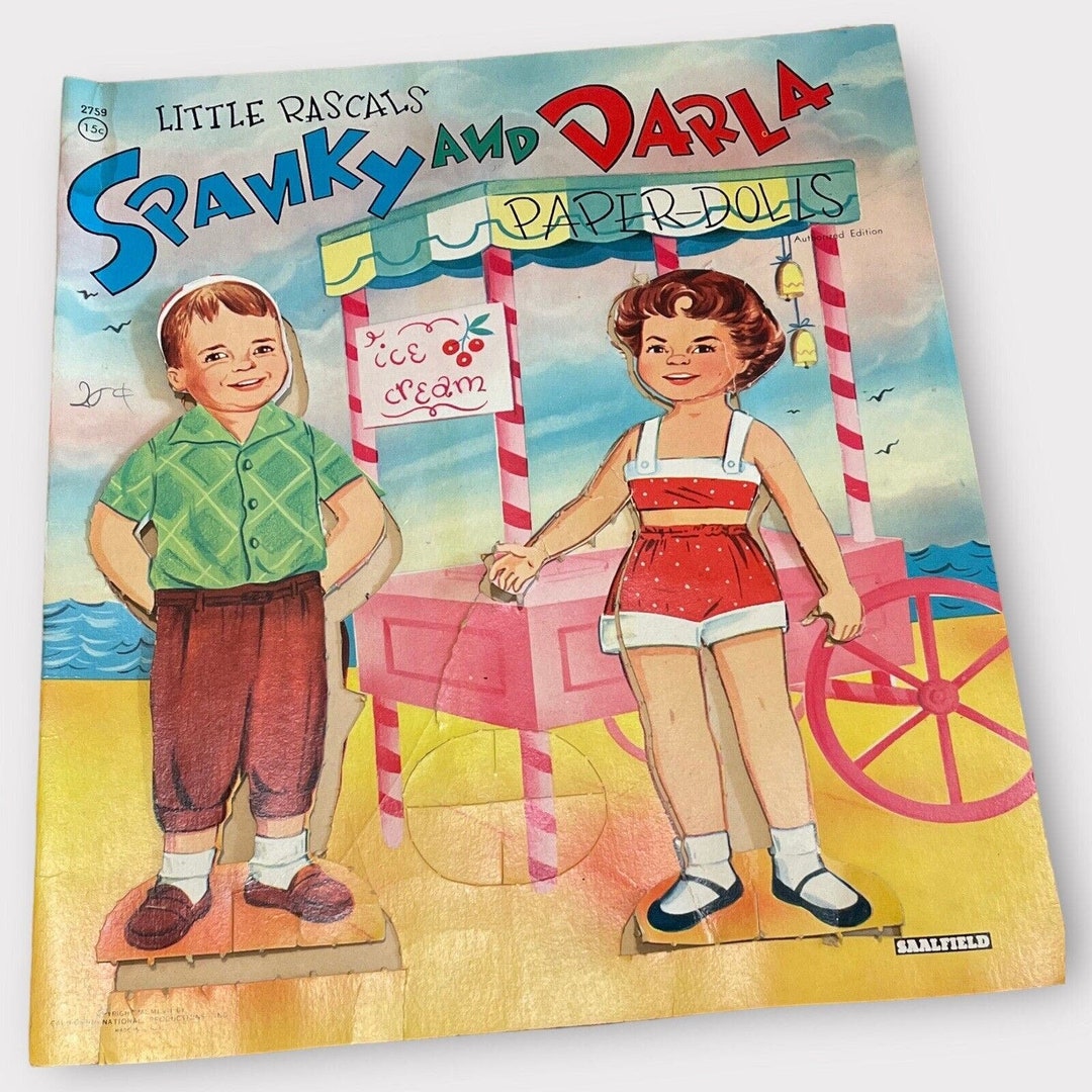 Fun Original Vintage Little Rascals Spanky and Darla Paperdolls Cut ...