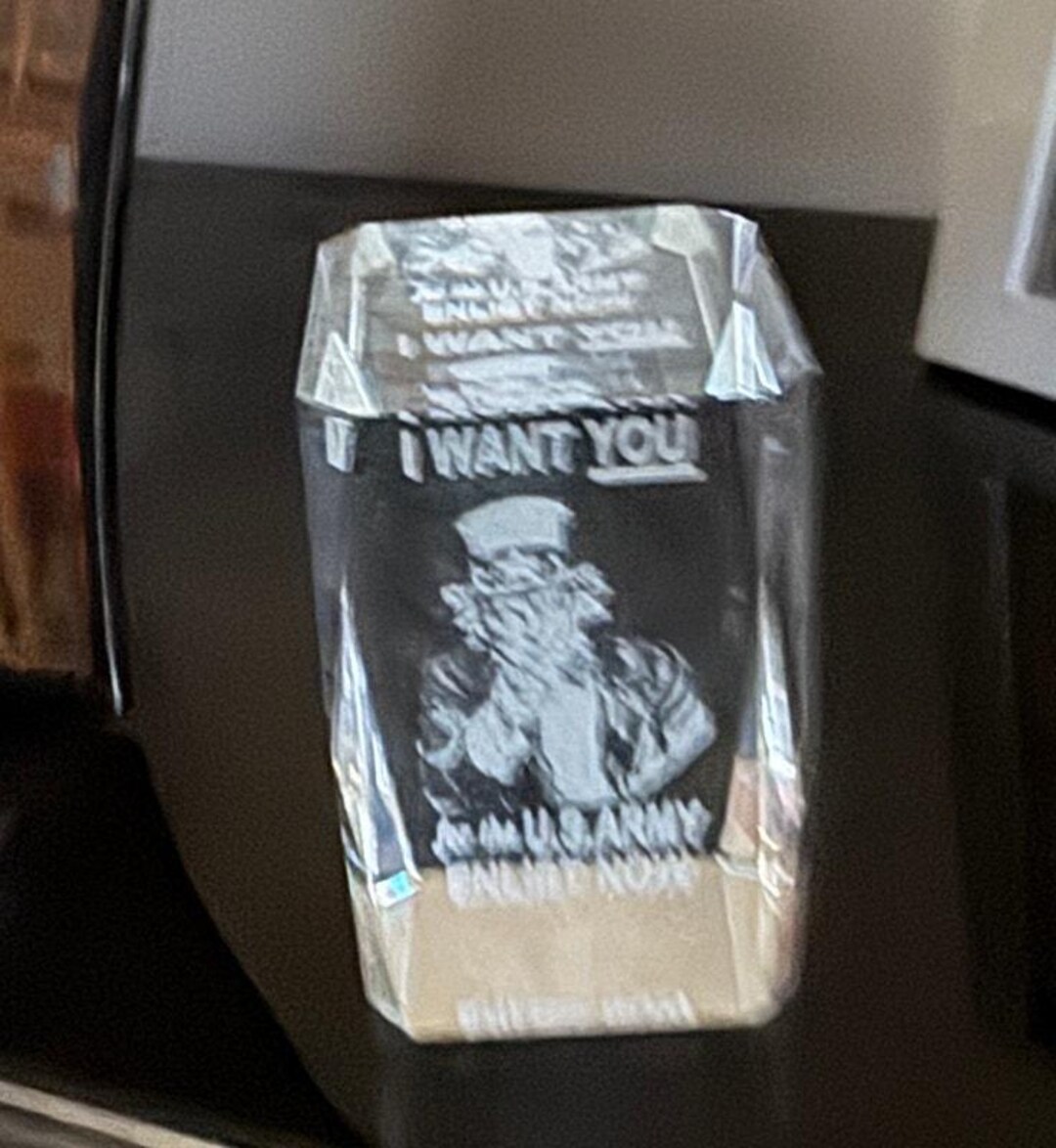 Vintage Uncle Sam I Want You US Army Enlist Now Simple Crystal ...