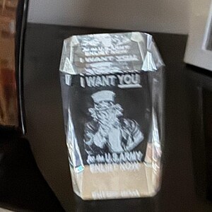 Vintage Uncle Sam I Want You US Army Enlist Now Simple Crystal ...