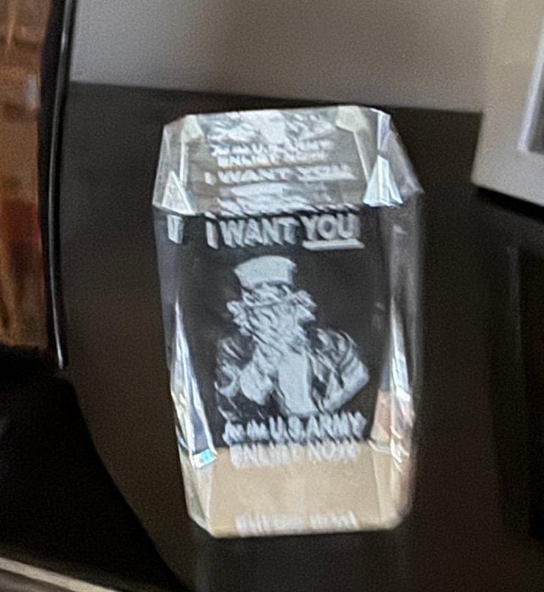Vintage Uncle Sam I Want You US Army Enlist Now Simple Crystal ...