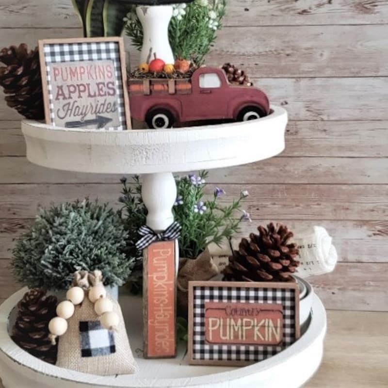 Fall Decor for Tier Tray - Etsy