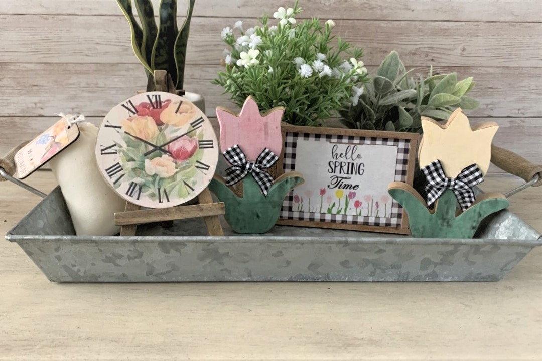 Spring Time Tired Tray Flower Bundle Set of 5 Bowl Fillers / /rustic ...