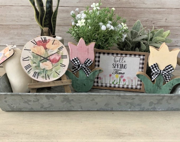 Spring Time Tired Tray Flower Bundle Set of 5 Bowl Fillers / /rustic ...