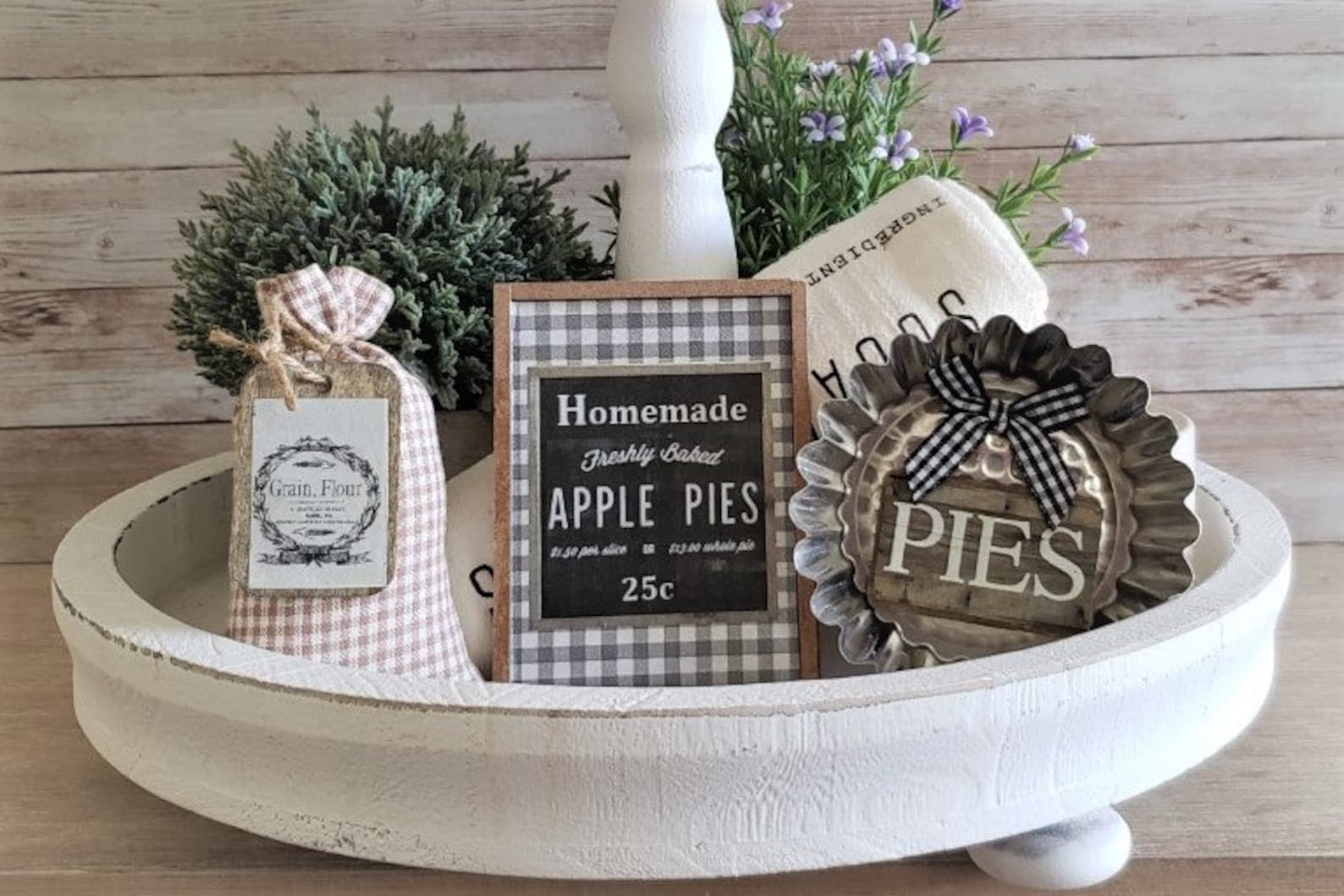 Personalized Pie Baking Signs Set of 5 Tiered Tray - Etsy