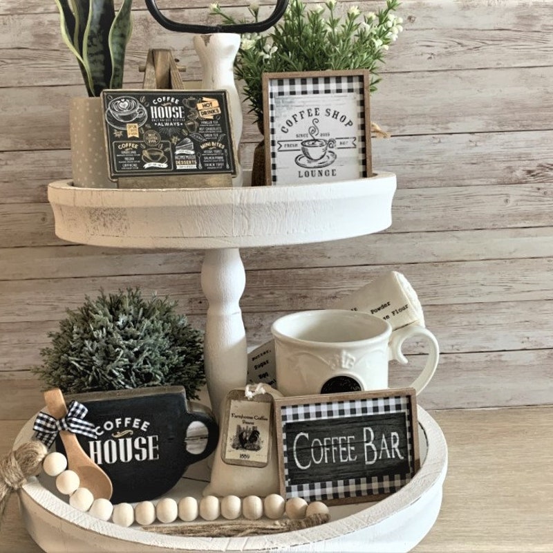 Coffee Tiered Tray Decor - Etsy