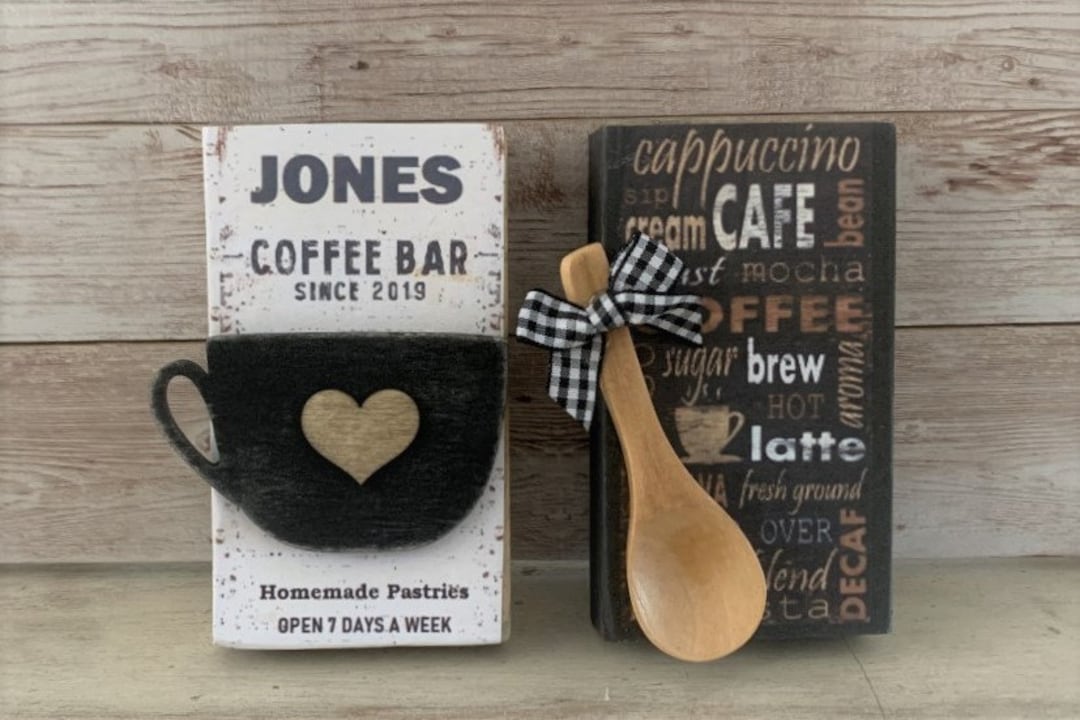 Personalized Coffee Set of 2 /tiered Tray Fillers/farmhouse Gift ...
