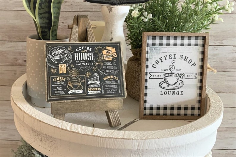 Tiered Tray Coffee Mini Set of 5 Bowl Fillers/farmhouse Gift | Etsy