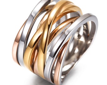 Tri Colored Ring - Etsy