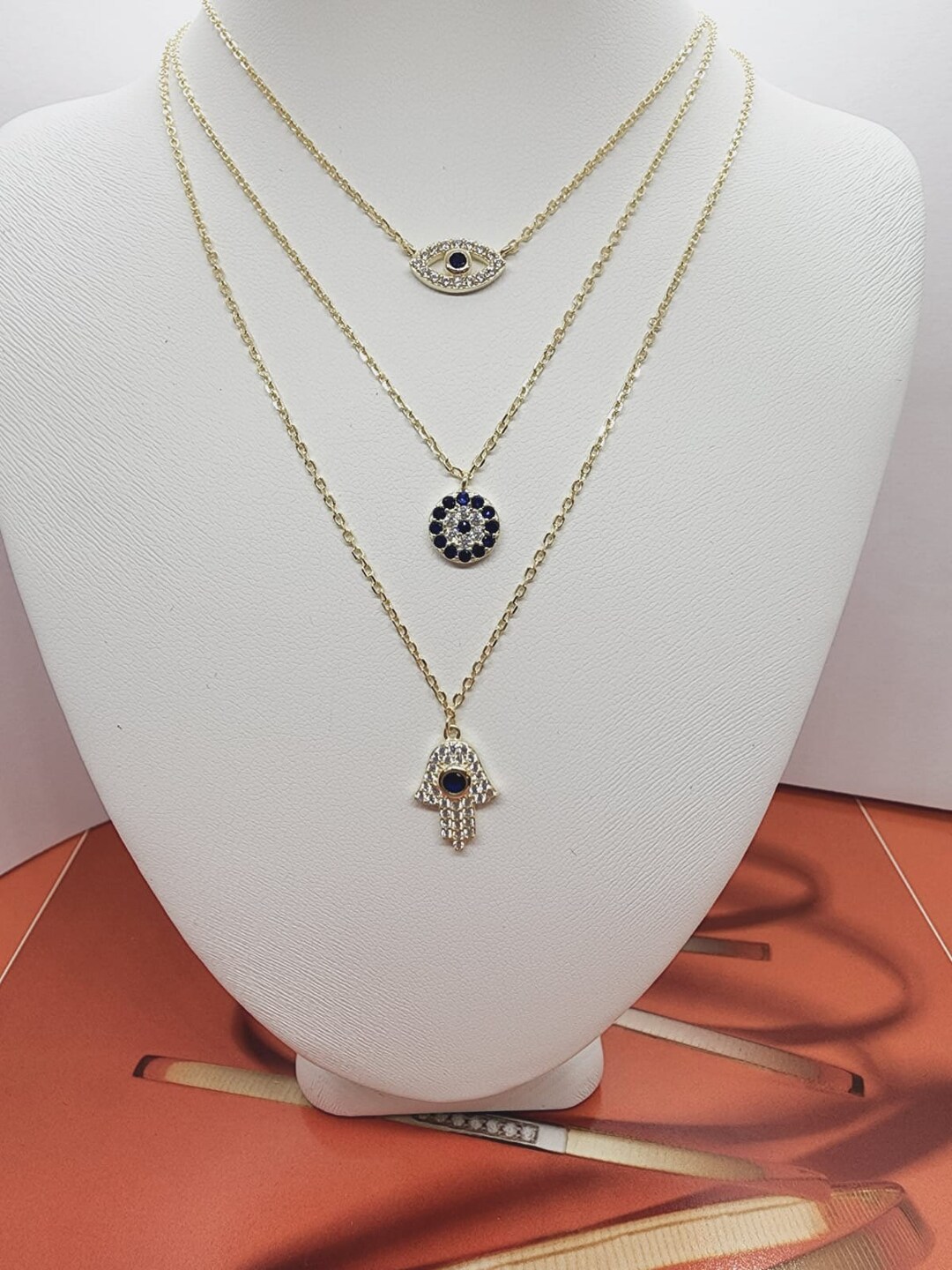 Triple Layered Good Luck Necklace - Etsy