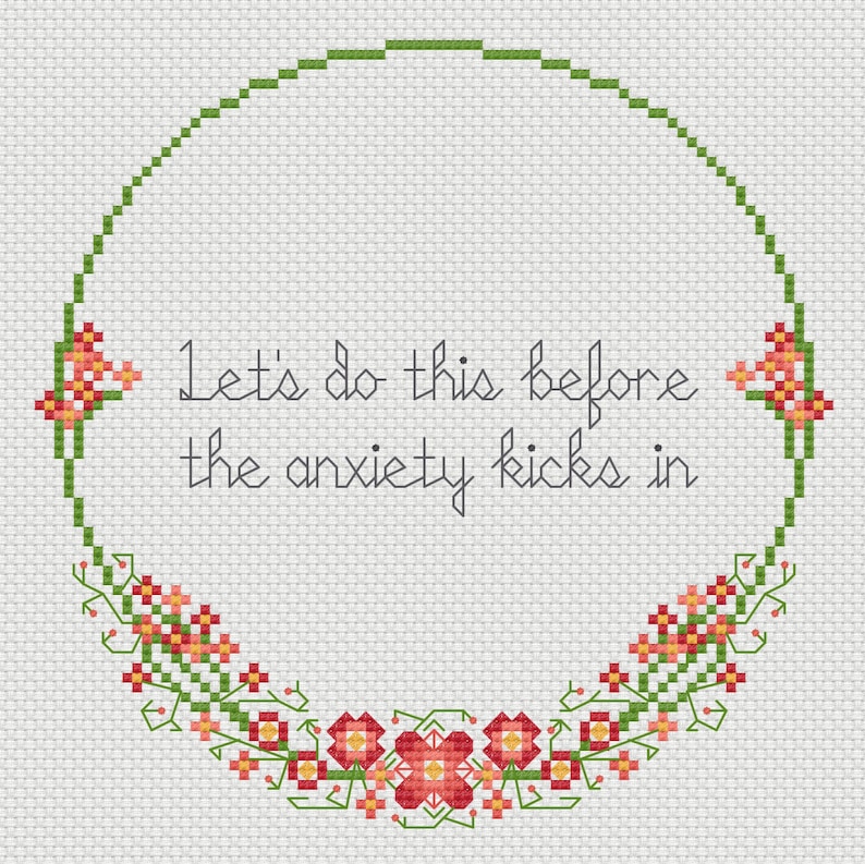 Anxiety Cross Stitch Pattern - Etsy
